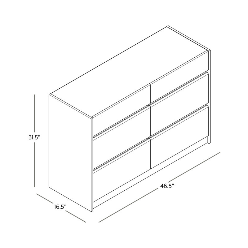 Wade Logan® Saisha 6 Drawer Dresser And Reviews Wayfair